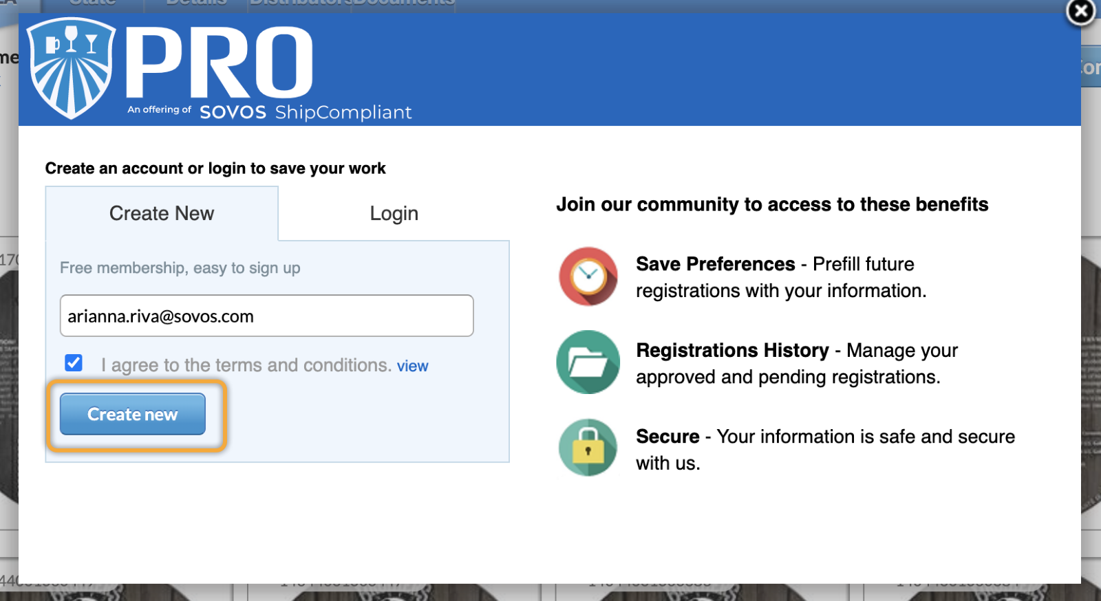 How to create an account in PRO – PRO (ShipCompliant)